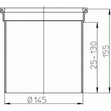 Hutterer & Lechner Grating 88 mm sleek / d 145 mm with PVC collar 206 x ...